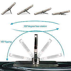 ARASO Transparent Cellphone Ring Stand Holder - 360 Degree Rotation Cell Phone Ring Holder Finger Grip for iPhone Xs, Ga;axy S9 Plus Note 9 (Round Black 4Pcs)