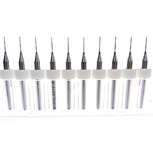 Versatile Tungsten Micro Drill Bits Japanese made for CNC PCB Installation, Toy Making, Model Cars Trucks Planes Boats, Arts & Crafts, Woodworking more. (.40mm)