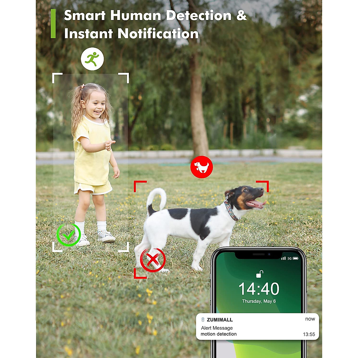 TieJus Doorbell Camera Wireless with Chime, Video Doorbell, 2 Way Audio, Voice Changer, Voice Message, PIR Motion Detection, Night Vision, SD & Cloud Storage, IP66 Waterproof, 2.4G WiFi