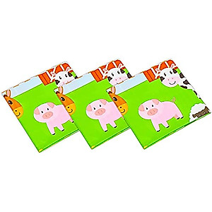 BLUE PANDA Farm Animal Birthday Party Tablecloth for Barnyard Decorations (54 x 108 in, 3 Pack)