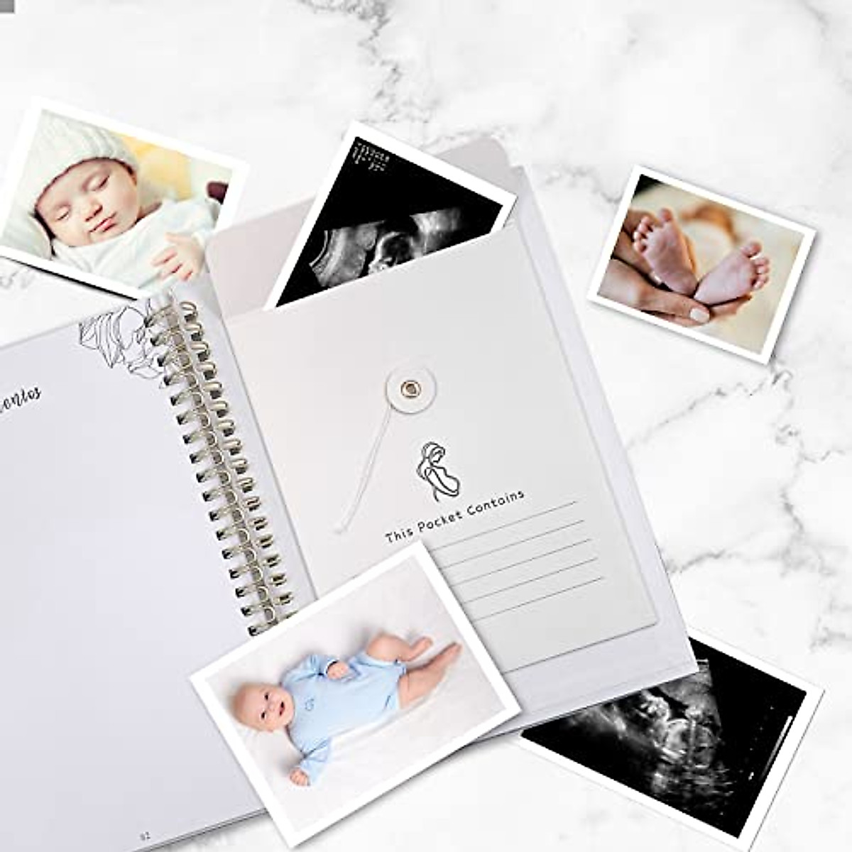 Pregnancy Journal Memory Book with Stickers,Pregnancy Book for Mom to Be Gift,Pregnancy Journals for First Time Moms (A)