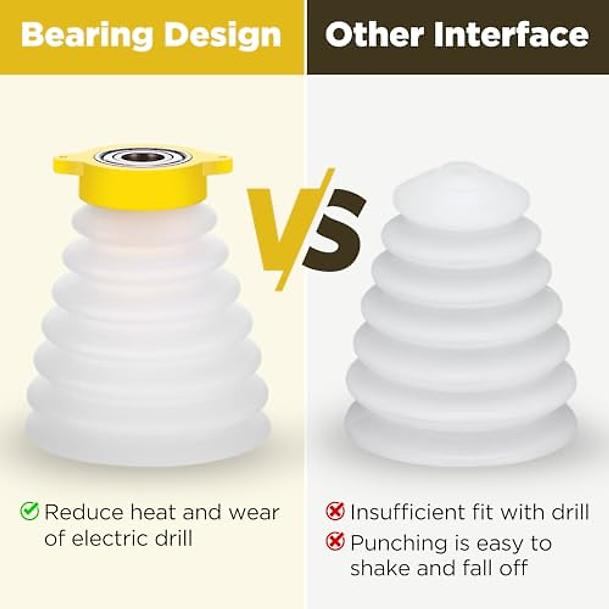 Houkiper Drill Dust Cover Collector Scalable Rubber Dustproof Dust Bowl Device Power Tool Utility Accessories for Electric Hammer