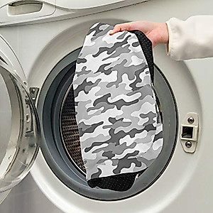 Qilmy Camouflage Seat Cushion Cover Breathable Non-Slip Memory Foam Seat Cushion Cover for Office Chair Car Wheelchair, 17 x 14 x 2.2 Inch