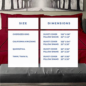 Kotton Culture 3 Piece Luxe Geo Geometric Duvet Cover Set with Zipper Closure & Corner Ties 100% Egyptian Cotton Plush Modern 600 Thread Count (Burgundy, Oversized King)