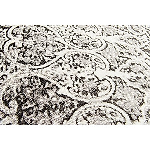 Unique Loom Sofia Collection Area Rug - Grace (5' 1" x 8', Dark Gray/ Gray)