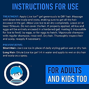 Lice Treatment (8 FL OZ), Made in USA | Lice Ice Extra Strength - The Ultimate Head Lice Treatment for Kids and Adults, Safe & Non-Toxic Formulation | Family Size