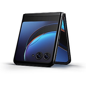 Motorola Moto Razr+ 5G 2023 (256GB, 8GB) 6.9" Foldable AMOLED, Snapdragon 8+ Gen 1, US 5G / Global 4G LTE (GSM Unlocked for T-Mobile, Metro, AT&T) XT2321-5 (w/Fast Wireless Charger, Black) (Renewed)