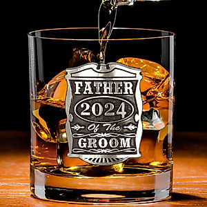 English Pewter Company 11oz Father Of The Groom Tumbler Old Fashioned Whisky Rocks Glass Personalised With Your Year – Perfect Wedding Party Gifts For Your Groomsmen – Gift Box [WD006]