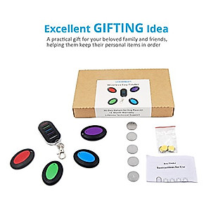 Key Finder,vodeson Wallet Finder Smart Tracker,Pet Cat Dog Tracking, Phone and Remote Finder,1 RF Transmitter and 4 Receivers - Wireless Key RF Item Locator, car Keychain Gift Finder