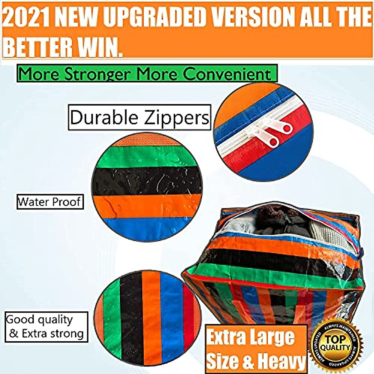 Heavy Duty Extra Large Storage Bags, DOLLARRICH Moving Bag, Patio Cushion Storage Bag, Storage Totes for Moving Supplies, College Dorm Essentials, Bedroom Closet, Clothes Storage Bins, Alternative to Moving Box, Storage Containers, Christmas Tree Storage