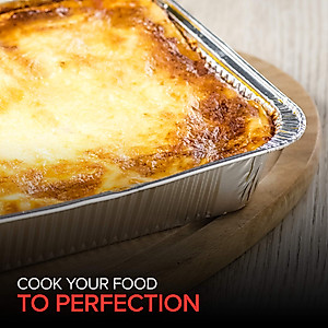 8x8 Foil Pans with Lids (10 Pack) 8 Inch Square Aluminum Pans with Covers - Foil Pans and Foil Lids - Disposable Food Containers Great for Baking Cake, Cooking, Heating, Storing, Prepping Food