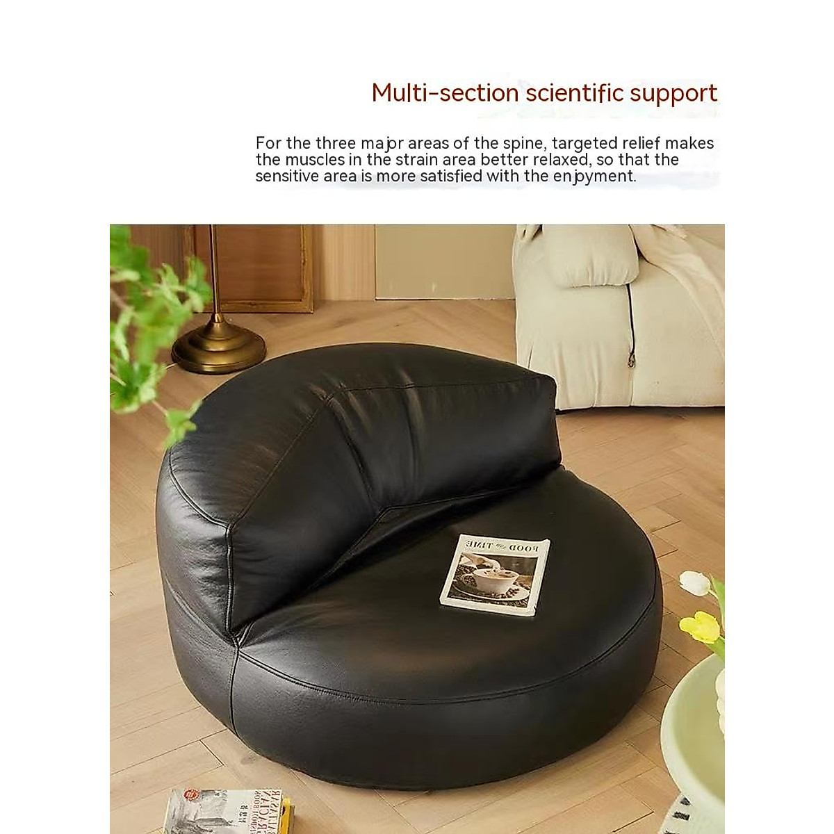 Curved Leather Sofa - Luxurious and Stylish | Suitable for Any Living Space (A,Sofa)