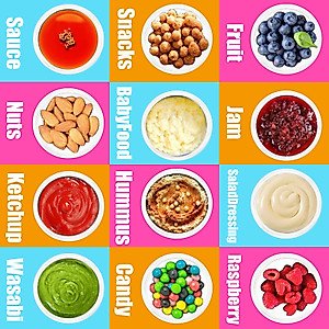 Mumufy 54 Pcs Reusable Salad Dressing Container 1.35 oz Small Sauce Condiment Containers with Lids Leakproof Condiment Cups Plastic Food Container Sets for Lunch Baby Food Storage