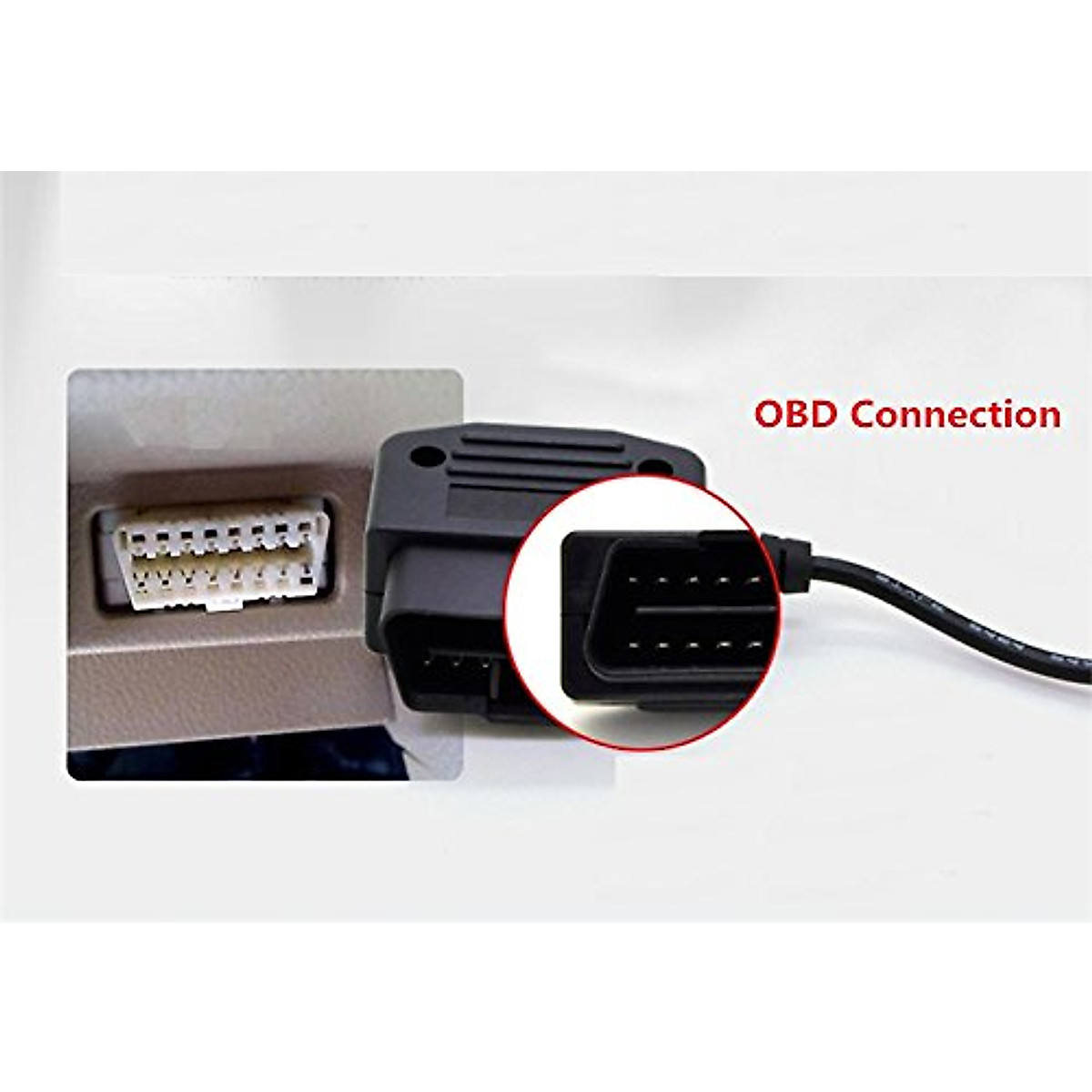 REARMASTER Universal OBD Power Cable for Dash Camera,24 Hours Surveillance/Acc Mode with Switch Button(USB Port)