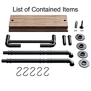 SDMETEI 24 Inch Industrial Pipe Shelf Bathroom Shelves, Rustic Wood Shelf with Towel Bar 2 Tier Farmhouse Industrial Pipe Shelving Towel Rack Over Toilet for Storage