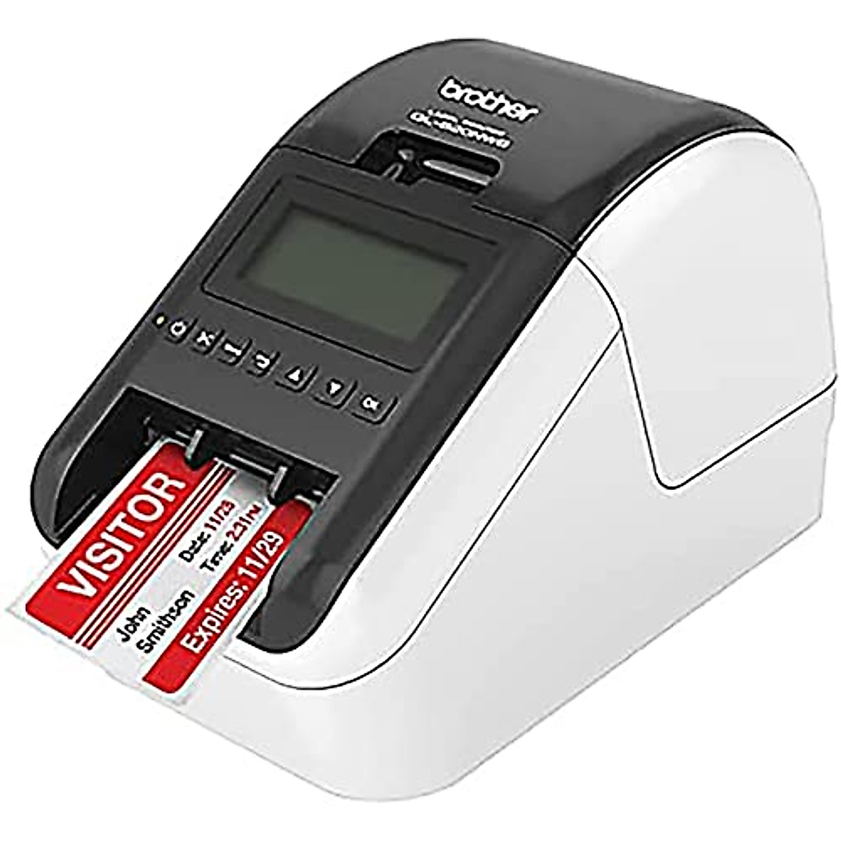 Brother QL-820NWB Professional Ultra Flexible Label Printer - Ethernet, Bluetooth, Wireless, USB Connectivity - 110 Labels Per Minute, 300 x 600 dpi, Backlit Monochrome LCD Display, Auto Cut
