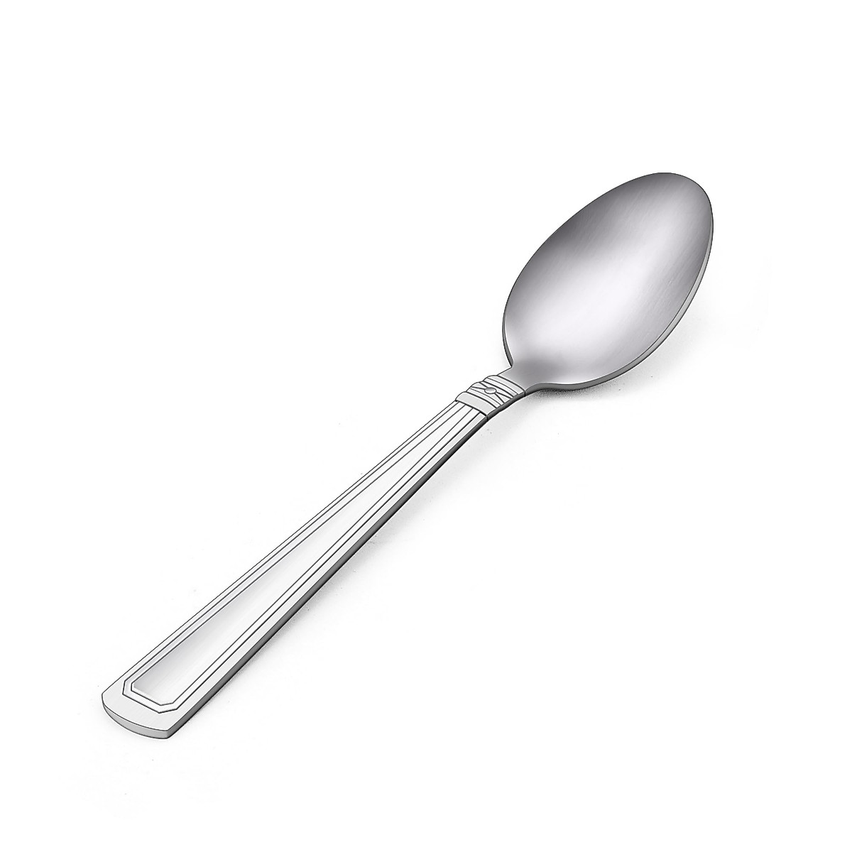 HaWare 12-Pieces Teaspoons Coffee Spoons, 5.3 Inches Stainless Steel Demitasse Espresso Spoons with Patterned Handle, Small Spoons with Elegant Design, Matte Finish, Dishwasher Safe