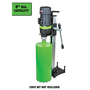 CS Unitec DBE 201 8" Capacity Concrete Core Drill - Wet Diamond Core Drilling Rig - For Concrete, Brick, Block, and Stone - MADE IN GERMANY - 110V