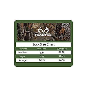 Realtree Mens Merino Wool Blend Boot Socks Fleece Beanie 1 Pair Pack Combo (Black/Lime, Men's Shoe Size 9-13 - Sock Size Large)