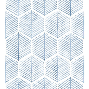 MelunMer Modern Peel and Stick Wallpaper Boho Contact Paper for Cabinets and Drawers Self Adhesive Wallpaper Removable Wallpaper for Bedroom Geometric Wallpaper for Bathroom Blue/White 17.3''×78.8''