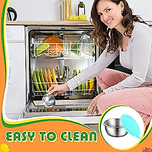 Mimorou 18 Pcs 1.6 oz Salad Dressing Container to Go Leakproof Reusable Sauce Cup with Lids Stainless Steel Containers Condiment Cups Small Dip Containers for Lunch Box Food Storage Travel Picnic