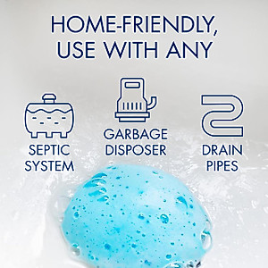 Glisten Garbage Disposer Cleaner, Odor Eliminator with Foaming Action, Removes Build-up and Deep Cleans, Lemon Scent, 4 Uses