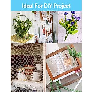 TOYPOPOR Chicken Wire 40cm x 15m, Outdoor Anti-Rust Hexagonal Galvanized Chicken Wire Fencing, Chicken Wire Mesh to Protect Gardening Plants Vegetables Flowers Fruits from Dogs, Rabbits,Squirrels