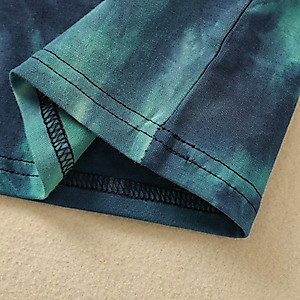 Summer Toddler Baby Boy Girl Outfit Set Tie Dye Short Sleeve T-Shirt Tops Shorts Pants 2 Piece Clothes Set