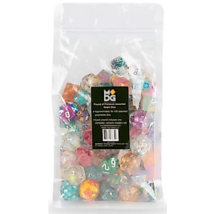 FanRoll by Metallic Dice Games Premium Assorted Dozens of Resin Dice, Pound of DND Dice, Role Playing Game Dice for Dungeons and Dragons