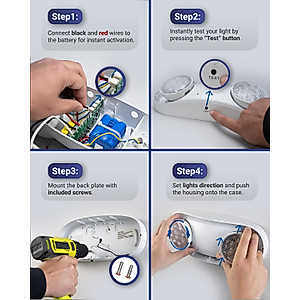 Sunco LED Outdoor Emergency Light, 2-Head Adjustable Wet Rated Exit Lights with Battery Backup, Egress Light, Fire Resistant, 2.4W, 400 LM, 6500K CCT, AC120-277V, UL 2 Pack