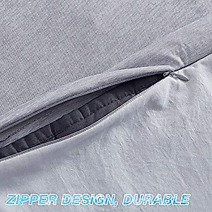 EXQ Home Cooling Weighted Blanket Cover 48x72-Twin Size Premium Soft Duvet Cover for Weighted Blanket with Zipper,Machine Washable Duvet Cover (Grey,Duvet Cover Only)