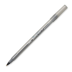 BIC Round Stic Ball Pen, Medium Point, 1.0 mm, 96 Count, Black
