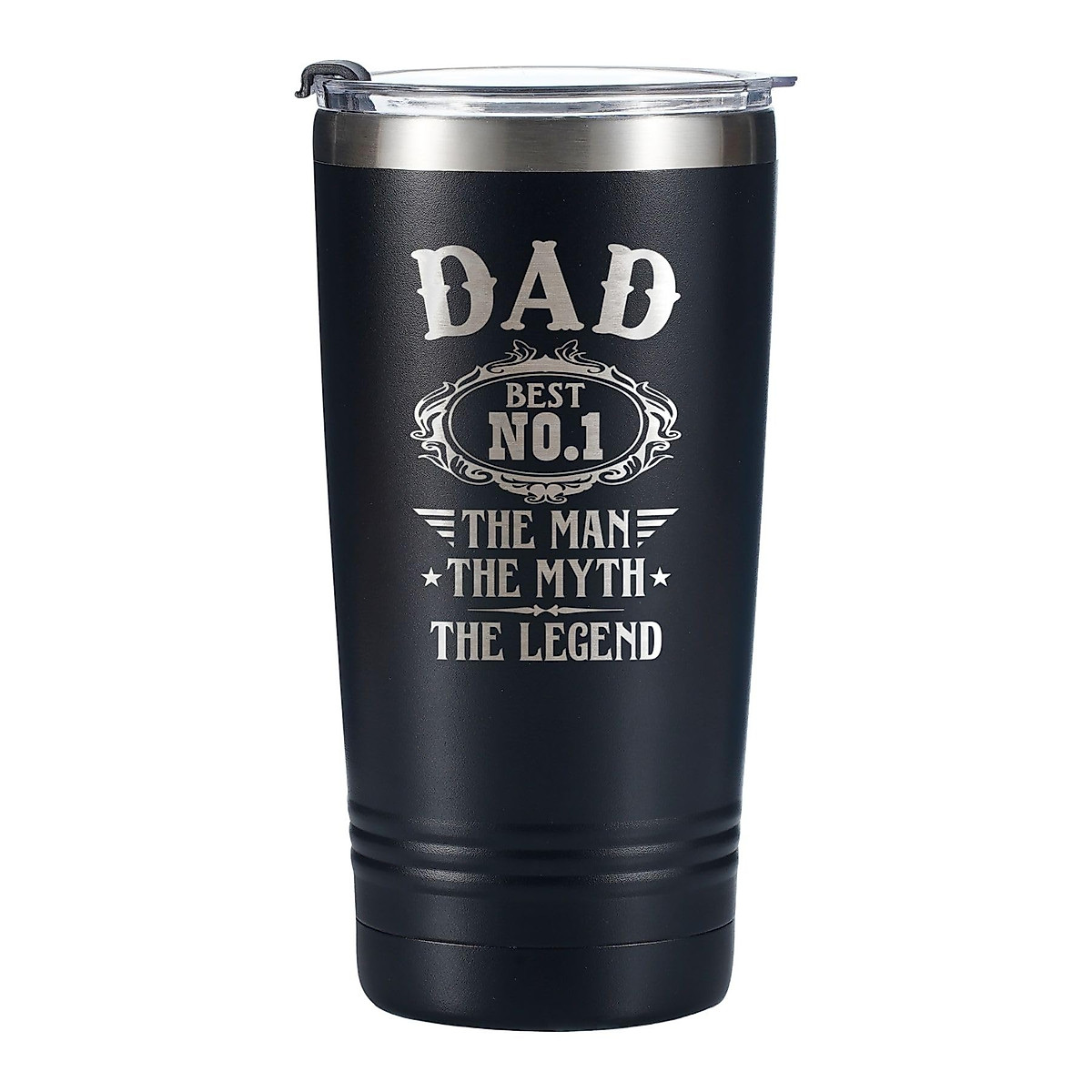 Onebttl Dad Legend Tumbler, The Man The Myth The Legend Gifts for Father's Day, Birthday, Christmas from Daughter, Son, Wife, Stainless Steel Travel Mug 20oz - Best No.1