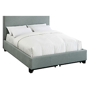 Modus Furniture Solid Wood Footboard-Storage Bed, California King, Ariana - Bluebird