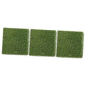 Happyyami 3pcs Artificial Grass Mat Imitation Grass Realistic Grass Rug Artificial Grass Squares Faux Decor Fake Lawn Grass Artificial Turf Faux Rug Fake Grass Cushion Pp Outdoor Lawn Bricks