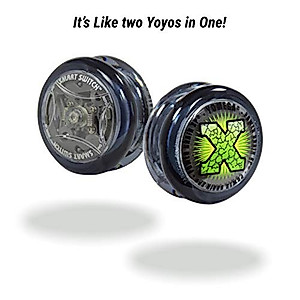 Yomega Power Brain XP yoyo - Professional yoyo with a Smart Switch which enables Players to Choose Between Auto-Return and Manual Styles of Play. + Extra 2 Strings & 3 Month Warranty (Grey)