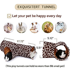 JanYoo Smal Pet Tunnel Guinea Pig Toys Ferret Play Tunnels Tubes for Rabbits Hedgehog Rat Chinchillas