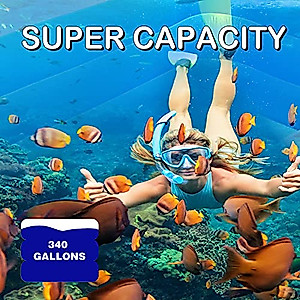 Blow Up Inflatable Kiddie Pool, 118" X 72" X 22" Family Full-Size Rectangular Swimming Big Pools for Adults Kids Outdoor, Backyard, Garden, Water Party Above Ground