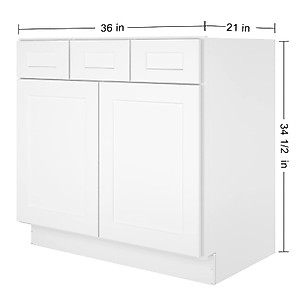 LOVMOR 36'' Bathroom Vanity, Single Sink Storage Unit, Large Capacity for Laundry Room, Kitchen, Shower Room & Utility Room.