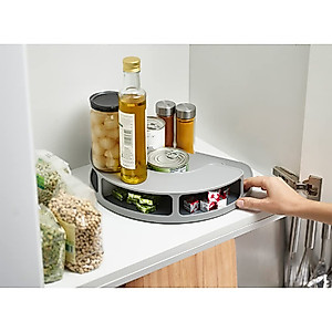 Joseph Joseph CupboardStore Rotating Organizer, Small, Grey