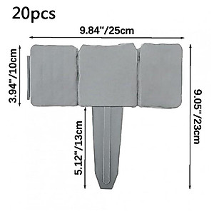 Onsinic 20pcs Lawn Stakes Garden Border Edging Stones Effect Fence Decorative Flower Bed Edging for Lawn Landscape