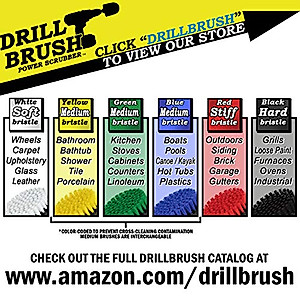 Drill Brush - Outdoor Scrub Brush - Patio, Concrete Pools, Bird Bath, Garden Fountains, Statues - Monuments and Headstones - Granite, Marble Cleaner - Spin Brush