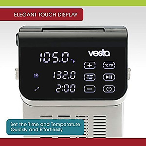 Sous Vide Precision Cooker by Vesta Precision - Imersa Expert | Powerful Pump Design | Accurate, Stable Temperature Control | Wi-Fi App Control | Touch Panel | 50 Liters | 1500 Watts