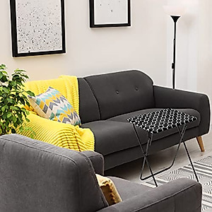 Atlantic Park Place Portable Folding TV Trays, Sturdy MDF/Laminated Top, 2-pc Set, PN 38435927 - Black and White