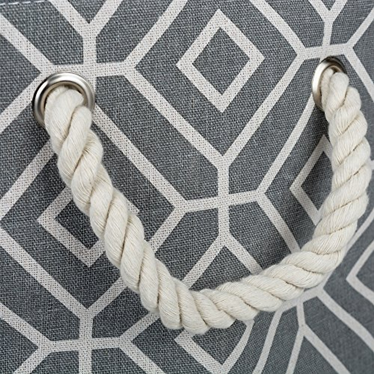 DII Collapsible Polyester Storage Bin, Stained Glass, Gray, Large Rectangle