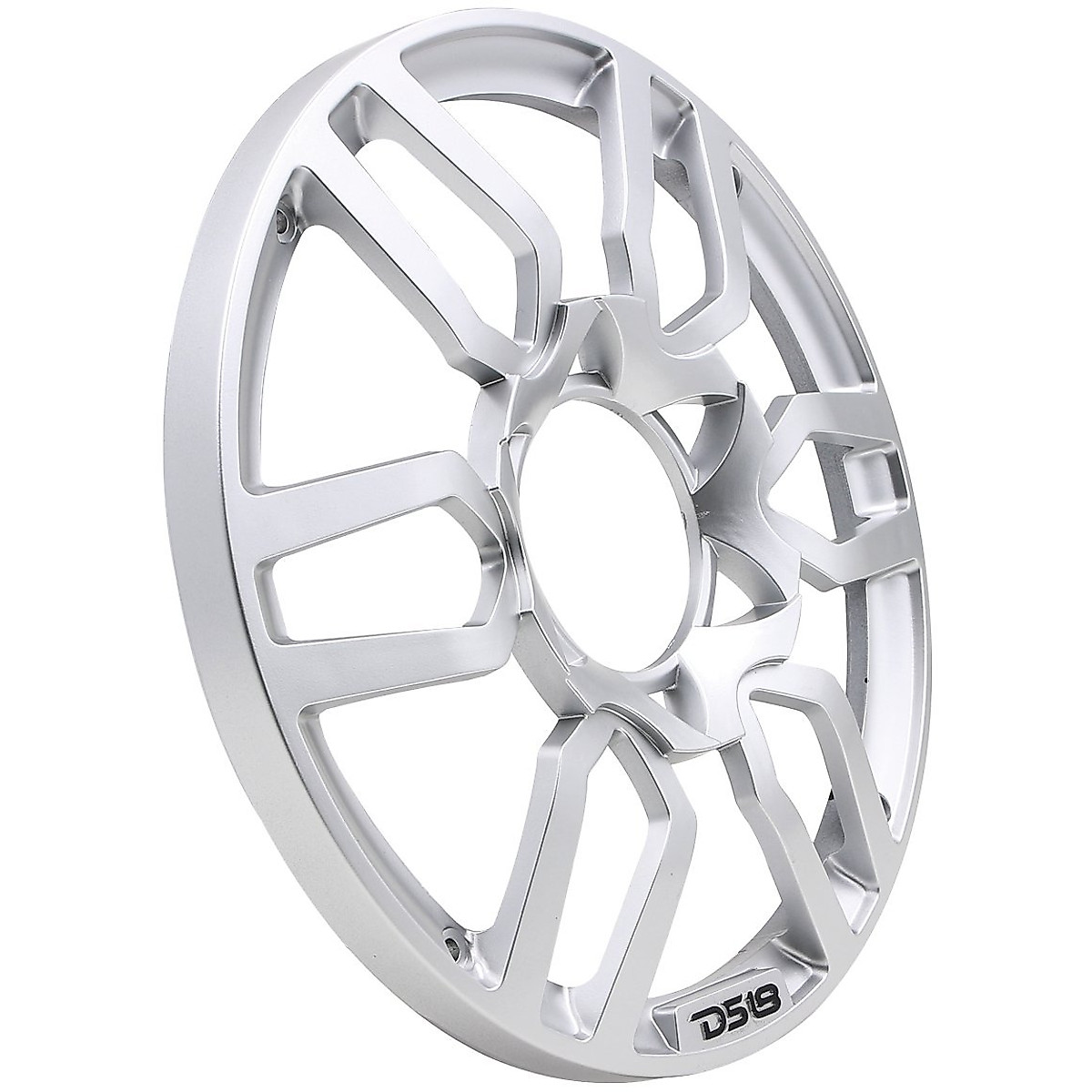 DS18 PRO-GRILL10 Speaker Cover - 10-Inch Car Audio Plastic Universal Speaker Grill Cover, Cover and Protect Your Speakers - Silver - Set of 2