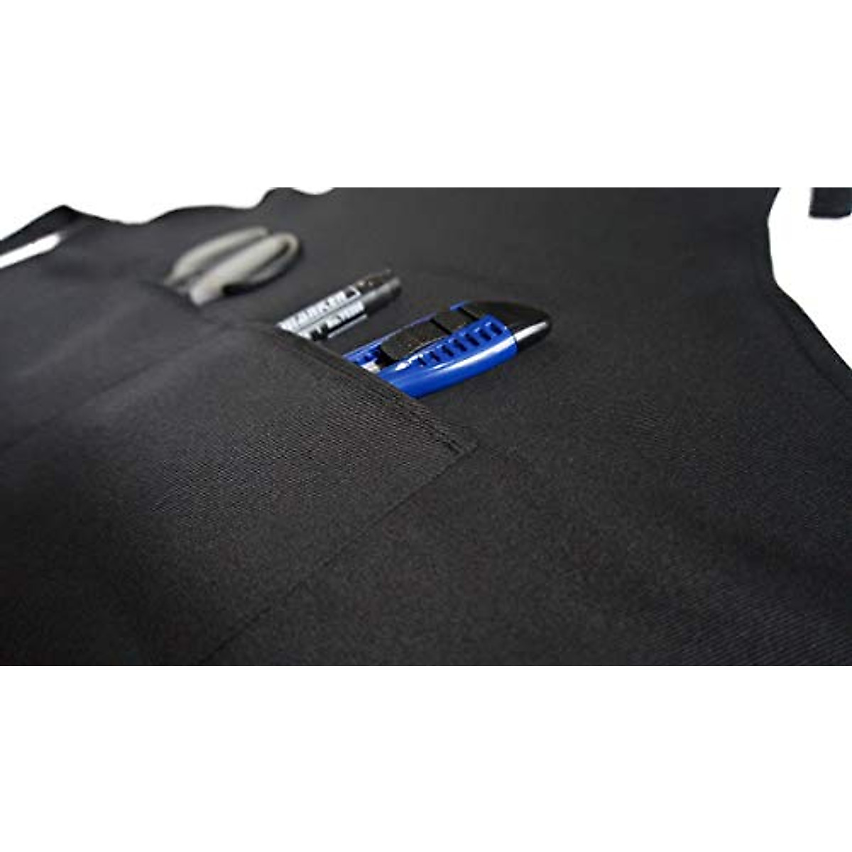 H.BETTER Kid Apron Adjustable Strap with 2 Pockets Painting Cooking Craft Backing Unisex Age 8-12(Black)