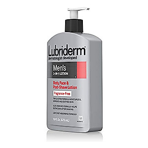Lubriderm Men's 3-In-1 Moisturizing Body Lotion with Aloe, 16 fl. oz