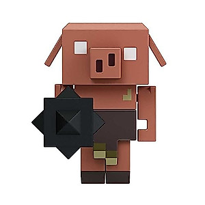 Mattel Minecraft Legends 3.25-inch Action Figures with Attack Action and Accessory, Collectible Toys (Piglin Runt)