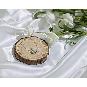 Sereney 30th birthday gifts for her sterling silver pearl necklace as 30 year old birthday gifts for women with three pearl beads on birthday gifts for turning 30 for daughter or friends